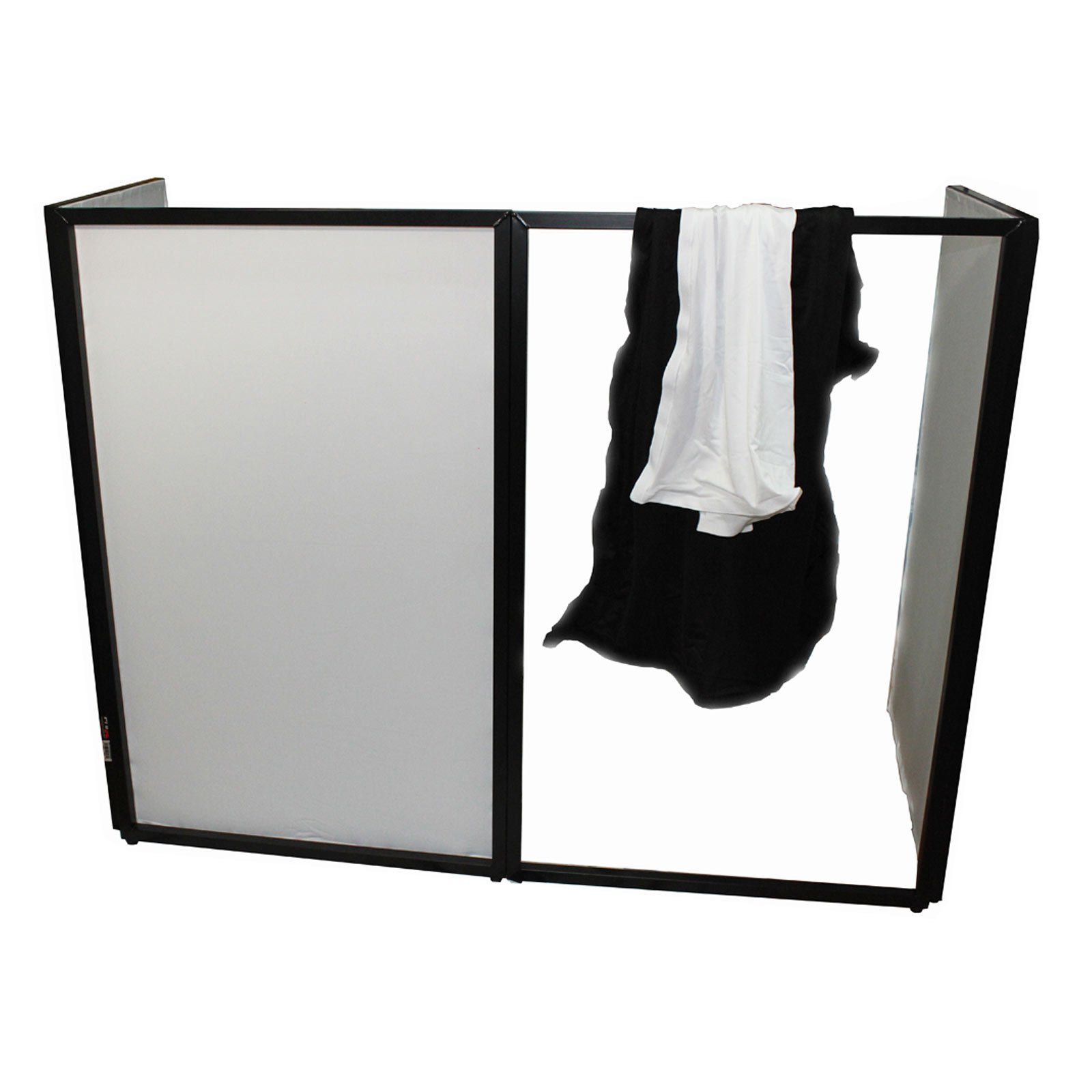 ProX XF-4X3048 DJ FACADE 4x Black Collapse and Go Facade Panels with Carry Bag, Black & White Scrims