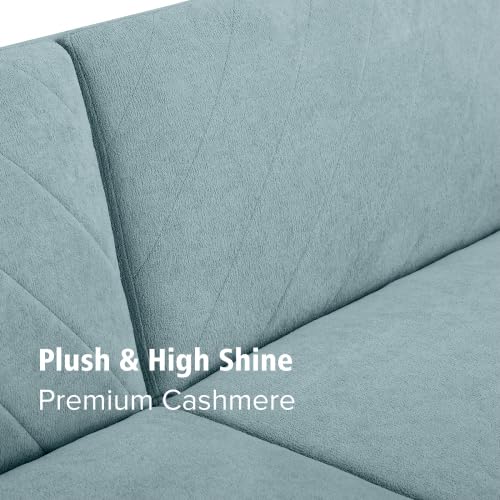 Ghouse Blue Sofas for Living Room Furniture Sets Daybed Couch Sleeper Small Loveseat for Small Spaces Futon Chair 76 Inch Sofa Bed
