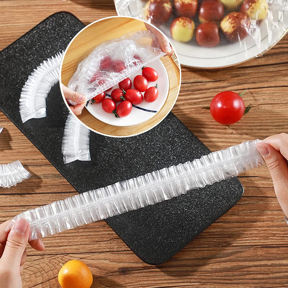 Disposable Shower Caps, 15pcs Plastic Thickening Clear Waterproof Bath Hair Cap For Spa, Home, Hotel and Hair Salon