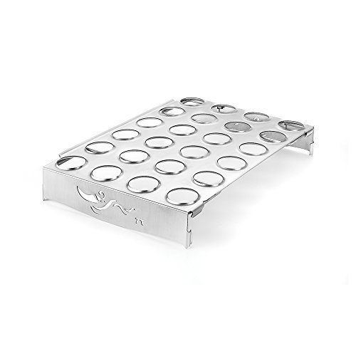 Outset QS83 Chicken Leg and Jalapeño Roaster with Collapsible Legs, Stainless Steel 7.75 x 11.5 x 3