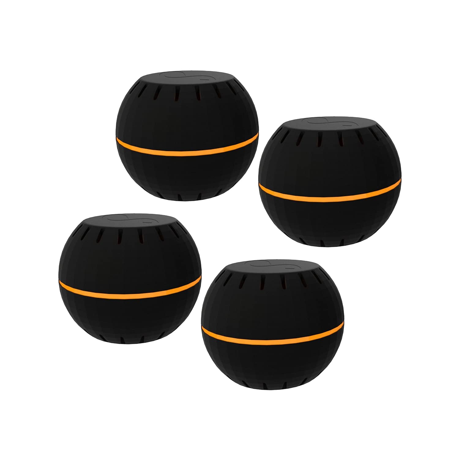 Shelly H&T - Black, Humidity and Temperature Sensor, Compact Size, Smart WiFi, Hygrometer Monitor, Home Automation iOS Android Application, Over 1 Year Battery, 4 Pack