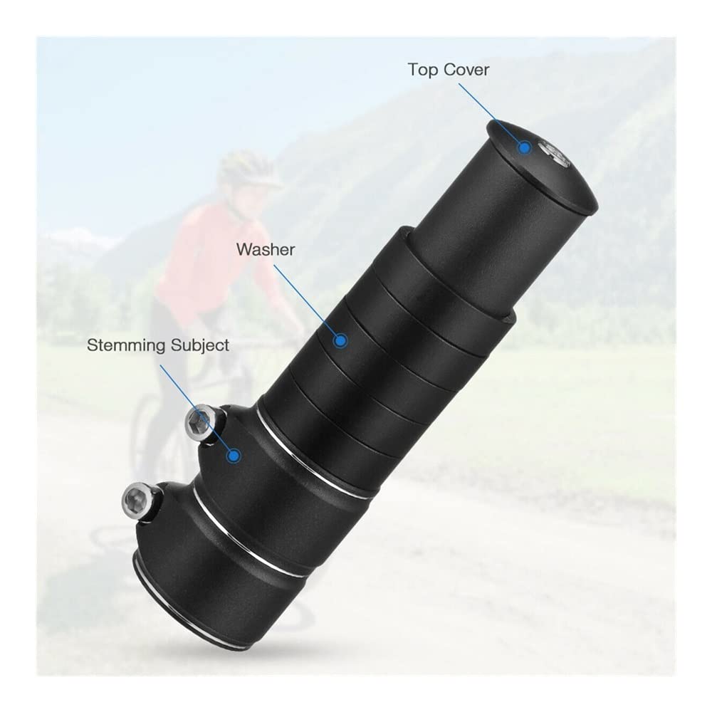 ELUSSO Bicycle stem Riser Mountain Bike Handlebar Front Fork Stem Riser Extender Extension Head Up Adaptor Aluminum Alloy Height Spacer Cycle Accessories Stem Riser Mountain Bike
