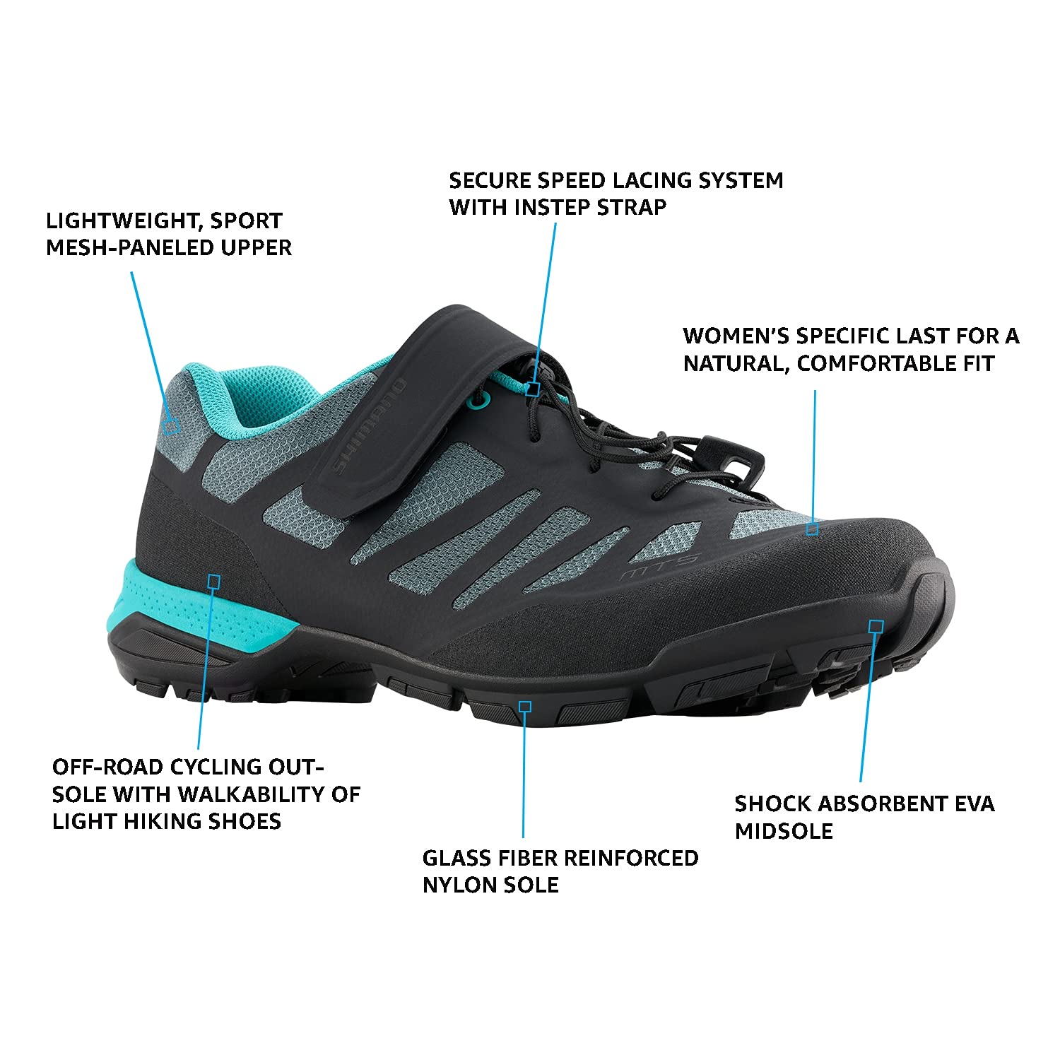 SHIMANO SH-MT502W Versatile & High-Performance Women’s Touring Shoe, Gray, 7.5-8
