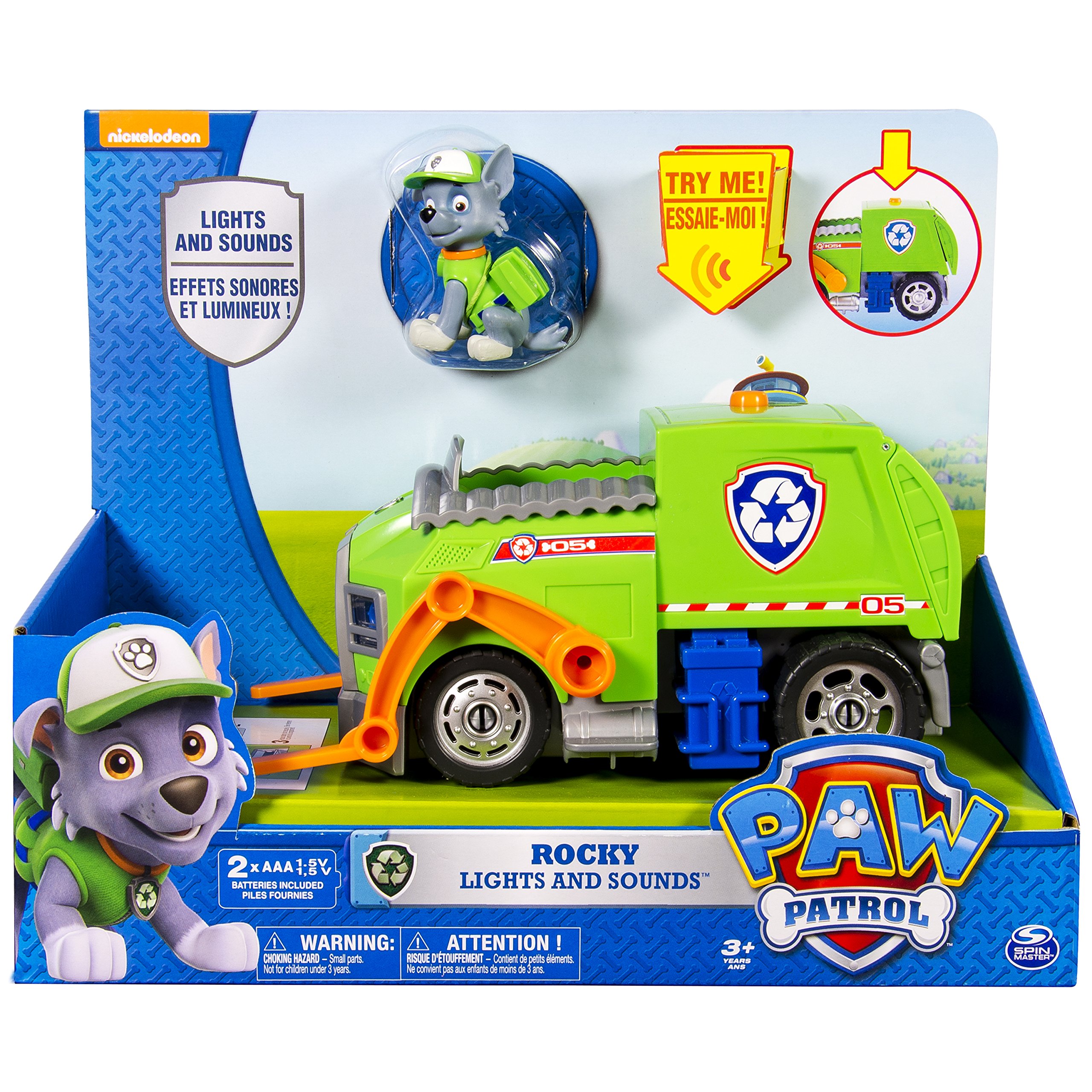 Paw Patrol- Rocky's Lights and Sounds Recycling Truck