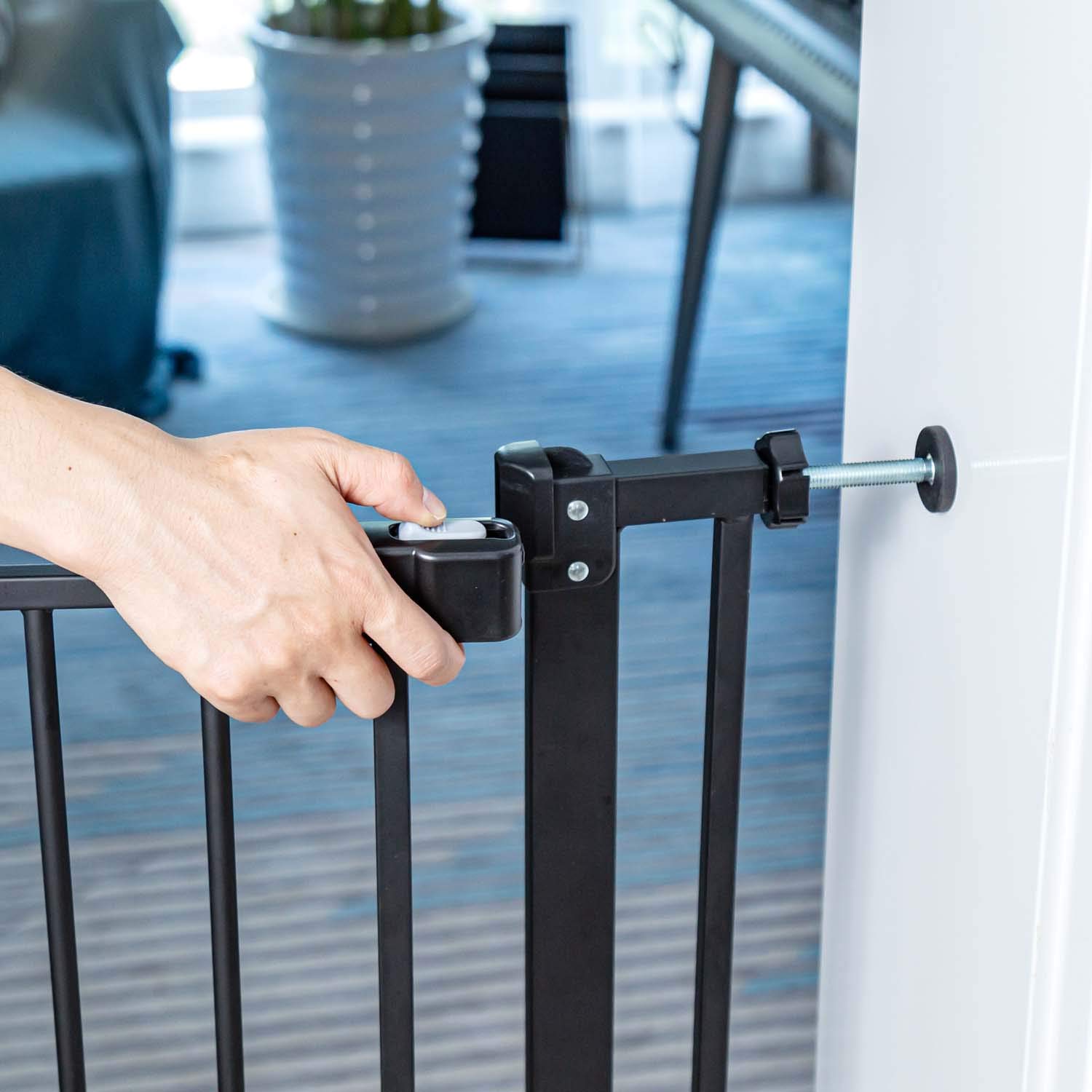 Kinfant 41" Extra Tall Baby Gate - 41 Inch Pet Gate Includes 6-Inch Extension Kit & Pressure Mount Kit, Auto Close Baby Gates for Toddler and Pet