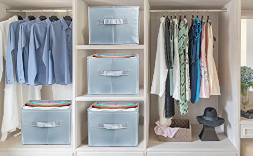 Extra Large Closet Drawer Clothing Jeans Organizer with Handle , Foldable Wardrobe Storage Box, Fabric Compartment Washable Clothes Pants Organizer for Sweater,Jeans,Hoodie,Sweatshirt by BEEYING