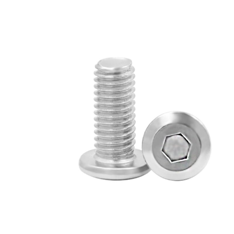 CHANWA 10pcs 304 Stainless Steel Furniture Head Hexagon Socket Screws, Beveled Flat Head Hexagon Socket Screws, chamfered Hexagon Socket Screws Hexagon Socket Screws (Size : M5*12)