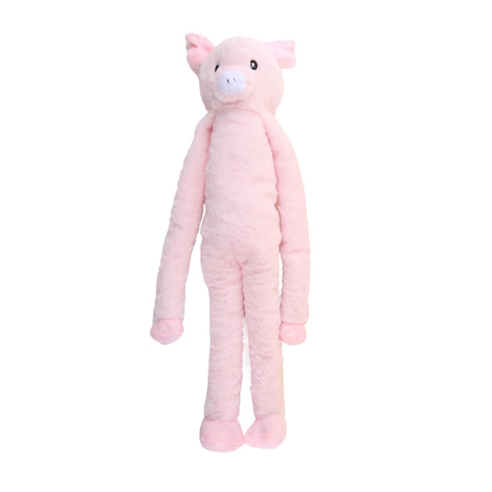Honrane Durable Pet Toy Boredom Relief Dog Chew Cartoon Pig Duck Shape with Built-in Sound Teeth Cleaning Pink