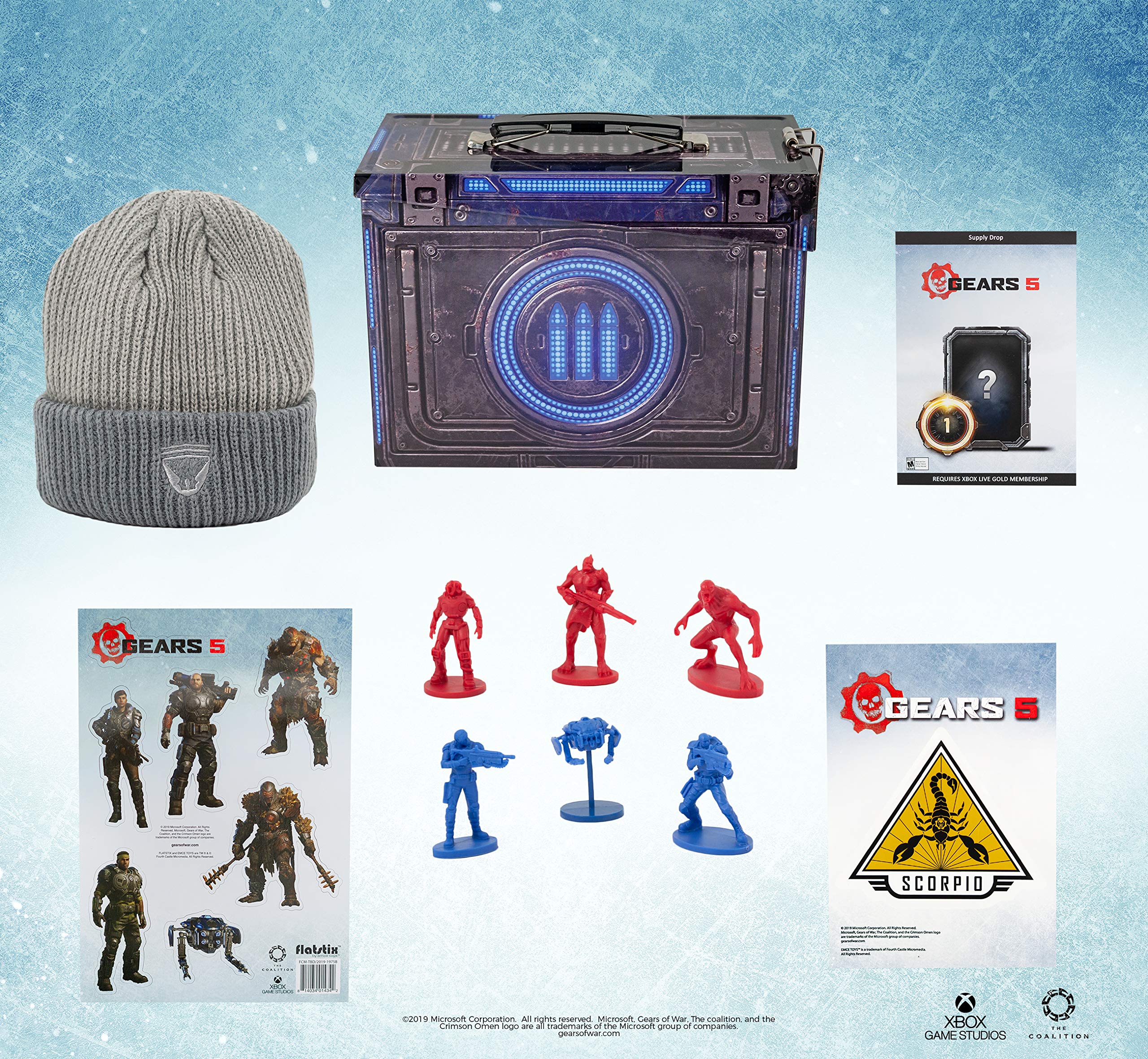Toynk Gears of War 5 Collector's Looksee Bundle with Exclusive Ammo Tin Packaging and DLC