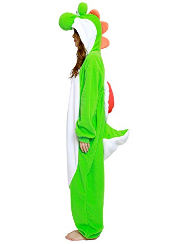 SAZAC Kigurumi Super Mairo Bros. Yoshi - Onesie Jumpsuit Halloween Costume (Regular) Green