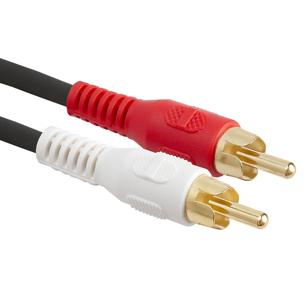 Cmple - [5 Pack 1 RCA Male to 2 RCA Male Stereo Audio Y-Cable, 2 RCA Plugs to 1 RCA Plug Audio Stereo Subwoofer Cable