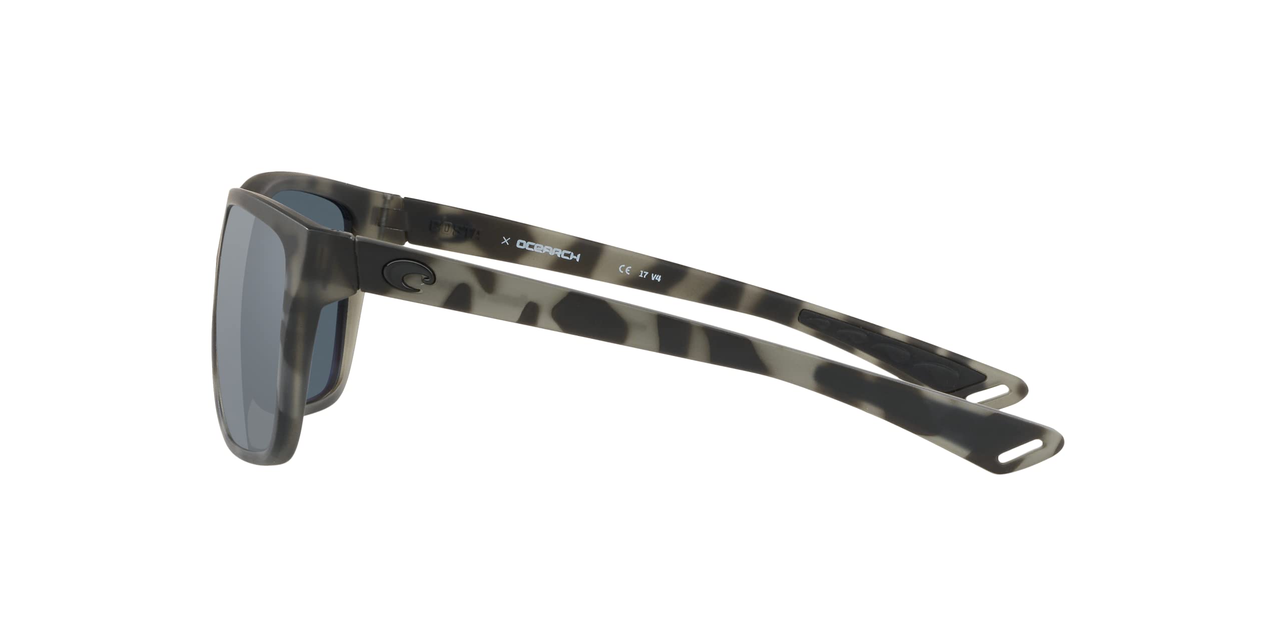Costa Woman Sunglasses Tiger Shark Ocearch Frame, Gray Silver Mirror Lenses, 56MM
