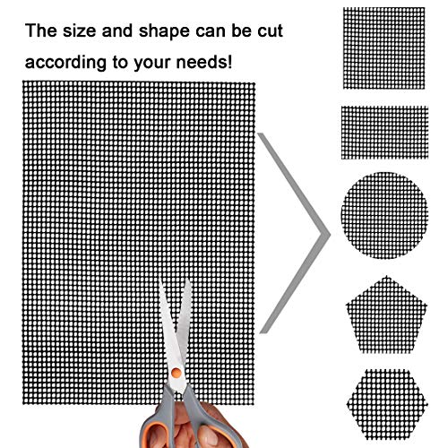 GOETOR Flower Pot Hole Mesh Pads 5 PCS Rigid Plastic Mesh Screen 20x30cm Bonsai Bottom Grid Mat Polyethylene Garden's Drainage Mesh Hole Screens