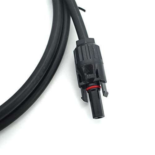 CENTAURUS Extension Cable 5 Feet Black +5 Feet Red 10AWG (6mm²) with Female and Male Connectors for Solar Panel Adapter and Wind Power Parts and Accessories