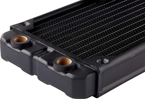 Corsair Hydro X Series, XR5 120mm Water Cooling Radiator (Single 120mm Fan Mount, Easy Installation, Premium Copper Construction, Polyurethane Coating, Integrated Fan Screw Guides) Black