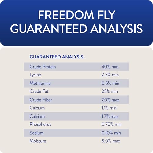 FLOCKLEADER Freedom Fly, All American Dried Black Soldier Fly Larvae Poultry Treats, 5 lb