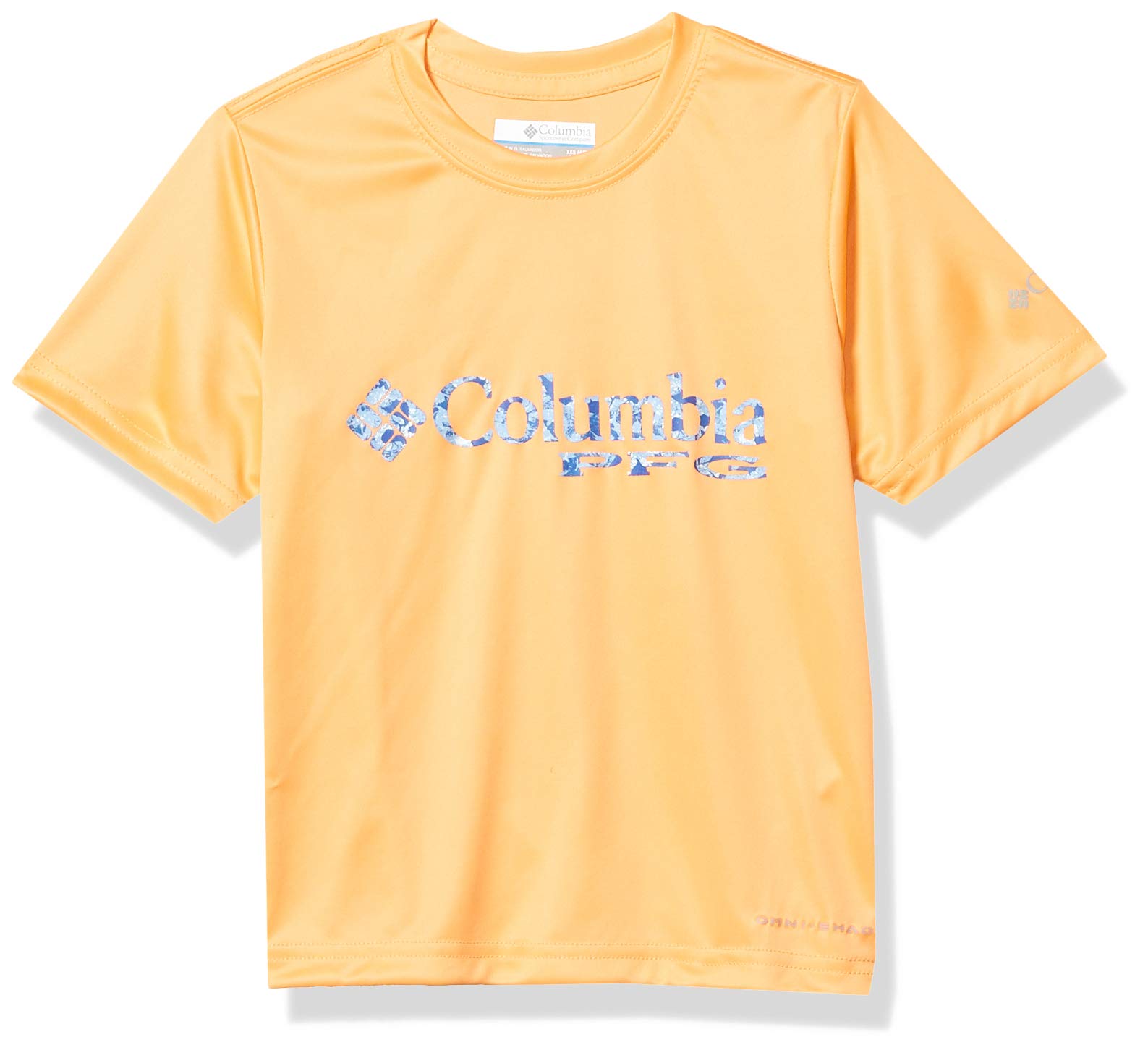 Columbia Kids & Baby Big Boys PFG Printed Logo Graphic Tee, Bright Nectar Treatment, Large