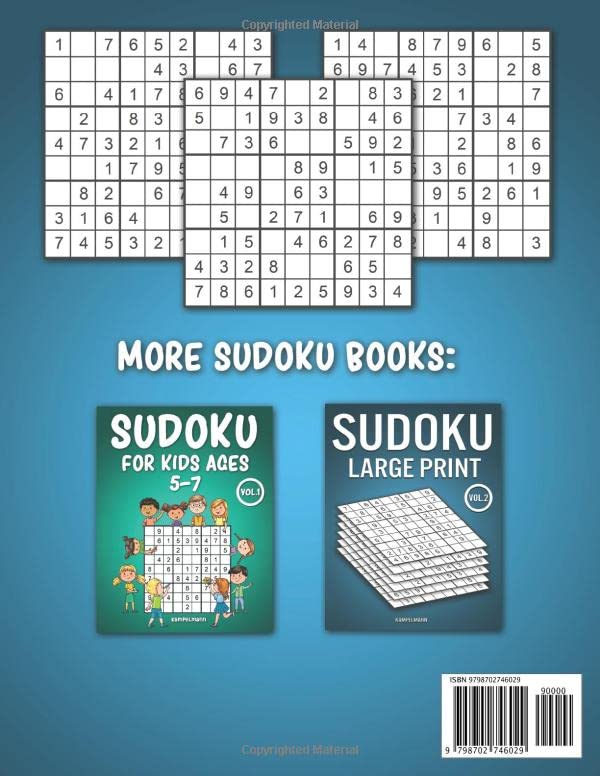 Sudoku for Kids Ages 8-12: 200 Fun Sudoku Puzzles for Children Age 8, 9, 10, 11, 12 - With Solutions - Large Print Book Vol 1