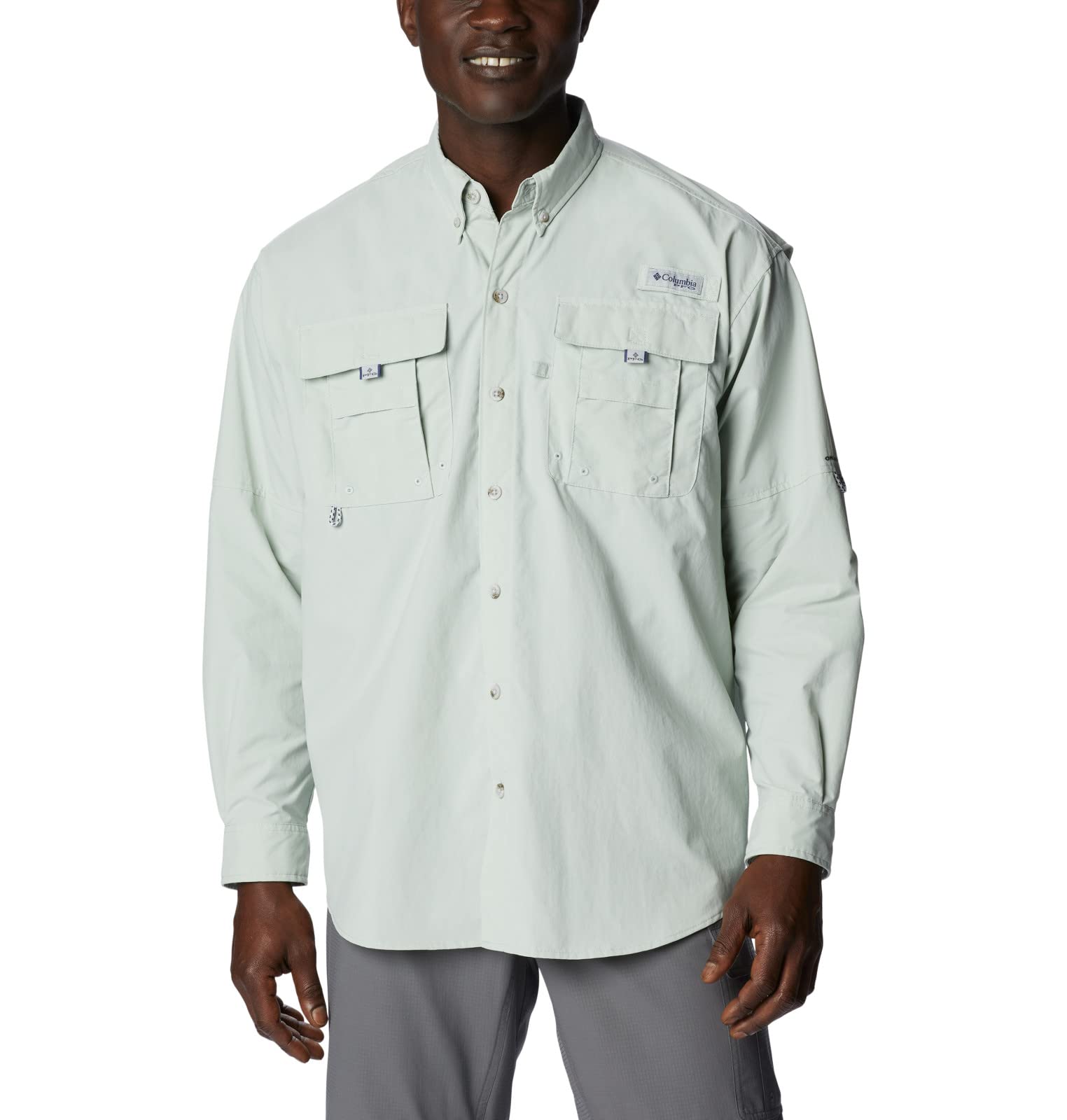 Columbia Men's Standard Bahama II Long Sleeve Shirt, Cool Green, X-Large