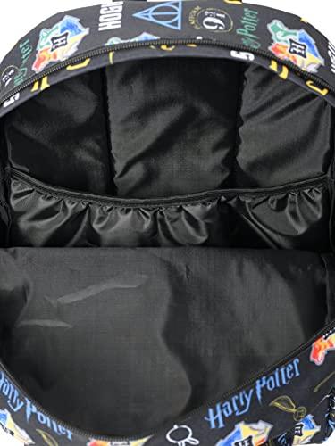 Harry Potter 16" Laptop Backpack Bag Hogwarts Crest All Over Print Cargo