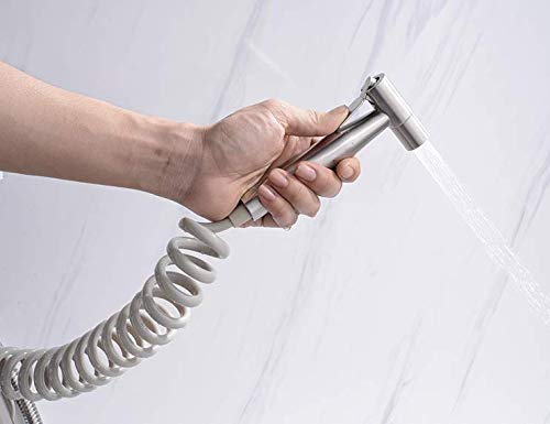 Fat-Cattie Bidet Sprayer Tube, Household Bathroom Toilet PU Handheld Bidet Sprayer Spring Tube Hose Accessory, 2M (Gray)