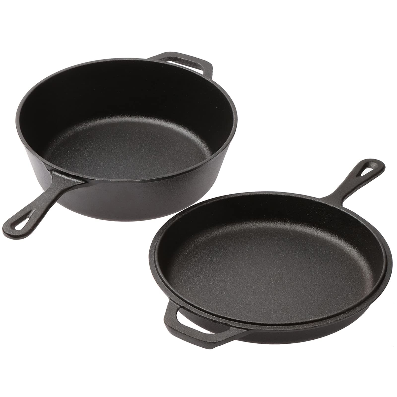 Camping Dutch Oven, 6 Quart Pre-Seasoned Camp Cookware Pot With Lid - Lid Lifter, Cast Iron Deep Pot with Metal Handle for Camping Cooking BBQ Baking Campfire