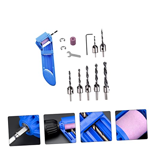 Housoutil 3 Sets Burr Device Set wisking tool electric drill bit sharpening tool portable drill bit sharpener power tools electric tool electric sharpener Drill Grinder Drill Grinding Tool
