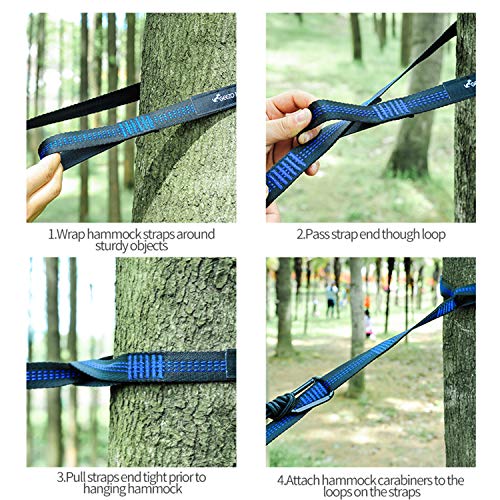 Camping Hammock Double & Single Portable Hammocks with 2 Tree Straps, Great for Hiking,Backpacking,Hunting,Outdoor,Beach,Camping
