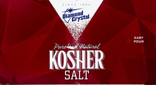 Diamond Crystal Kosher Salt β Full Flavor, No Additives and Less Sodium - Pure and Natural Since 1886 (Restuarant Pack) - 3 Pound Box