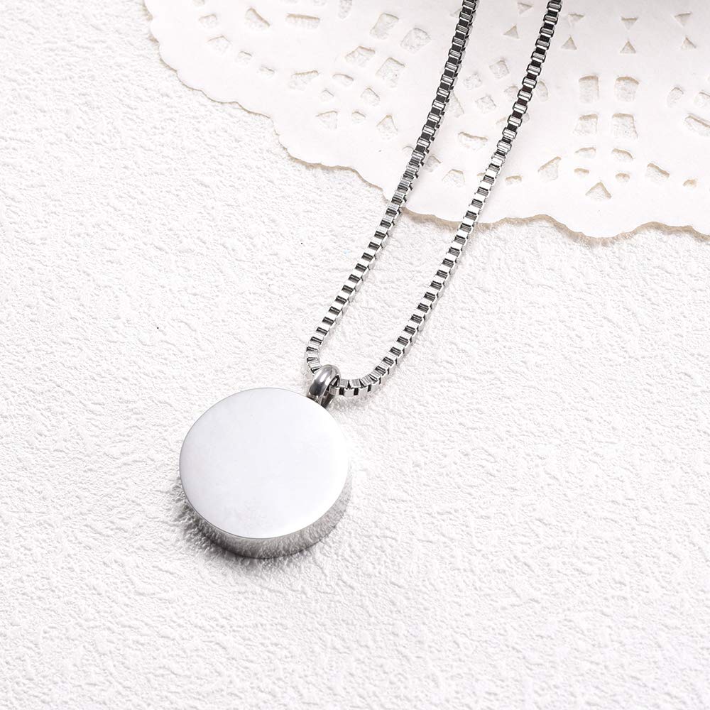 XSMZB Memorial Urn Necklace for Ashes Stainless Steel USA Navy/Air Force/Army Cremation Ashes Jewelry Keepsake Urn Pendant(Navy)