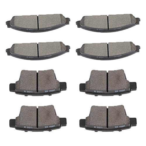Ceramic Brake Pads Kits,SCITOO 8pcs Brakes Pads Set fit for Ford Five Hundred,05-07 for Ford Freestyle,08-09 for Ford Taurus,08-09 for Ford Taurus X,05-07 for Mercury Montego,08-09 for Mercury Sable