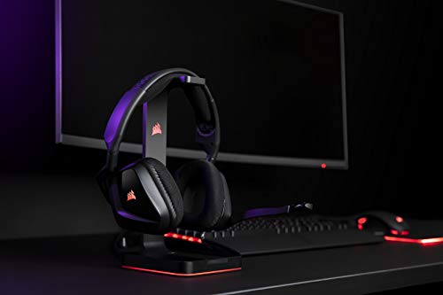 Corsair Void Elite RGB USB Gaming Headset (7.1 Surround Sound, Optimised Omnidirection Microphone, Customisable RGB Lighting, Microfibre Mesh Fabric Earpads, Aluminium Construction) - Black