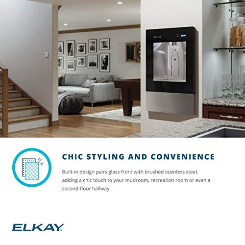Elkay LBWD00BKC ezH2O Liv Built-in Filtered Water Dispenser, Non-refrigerated, Midnight
