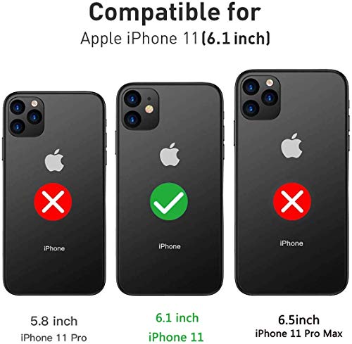 GYJ for iPhone 11 Case with 2 Screen Protector, Drop Protection Full Body Heavy Duty Rugged Military Grade Cover, Shockproof/Drop Proof Durable Phone Case iPhone 11 6.1" [Pink+Blue]