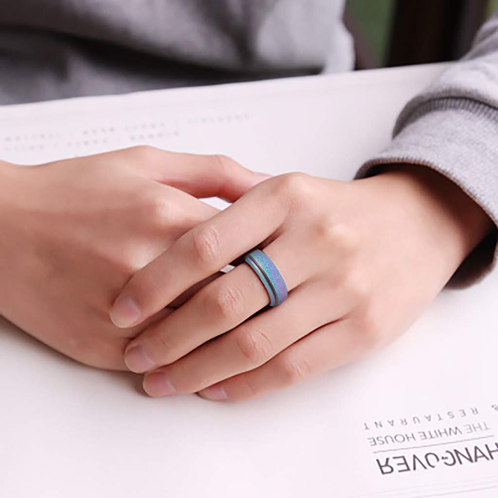Tronet rings Women's Stainless Steel Spinner Ring Sand Blast Finish Comfort Size 6-13a Good Gift for a Girlfriend, Boyfriend, Family