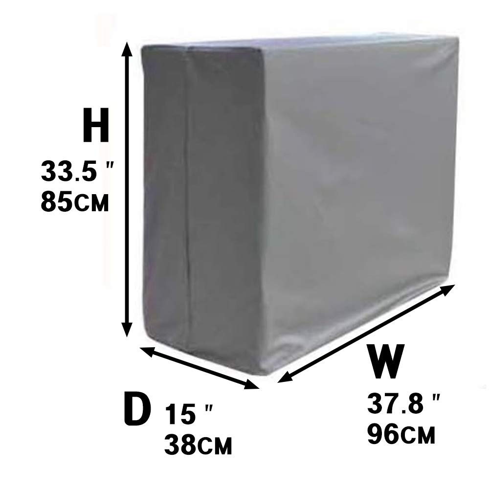 CLAIRLA - Air Conditioner Waterproof Cover for ac Outdoor Unit, AC Condensing HVAC Unit Winter line Set Covers, Slim Duct Hide Cover kit (37.8"x34.2"x15"inch)