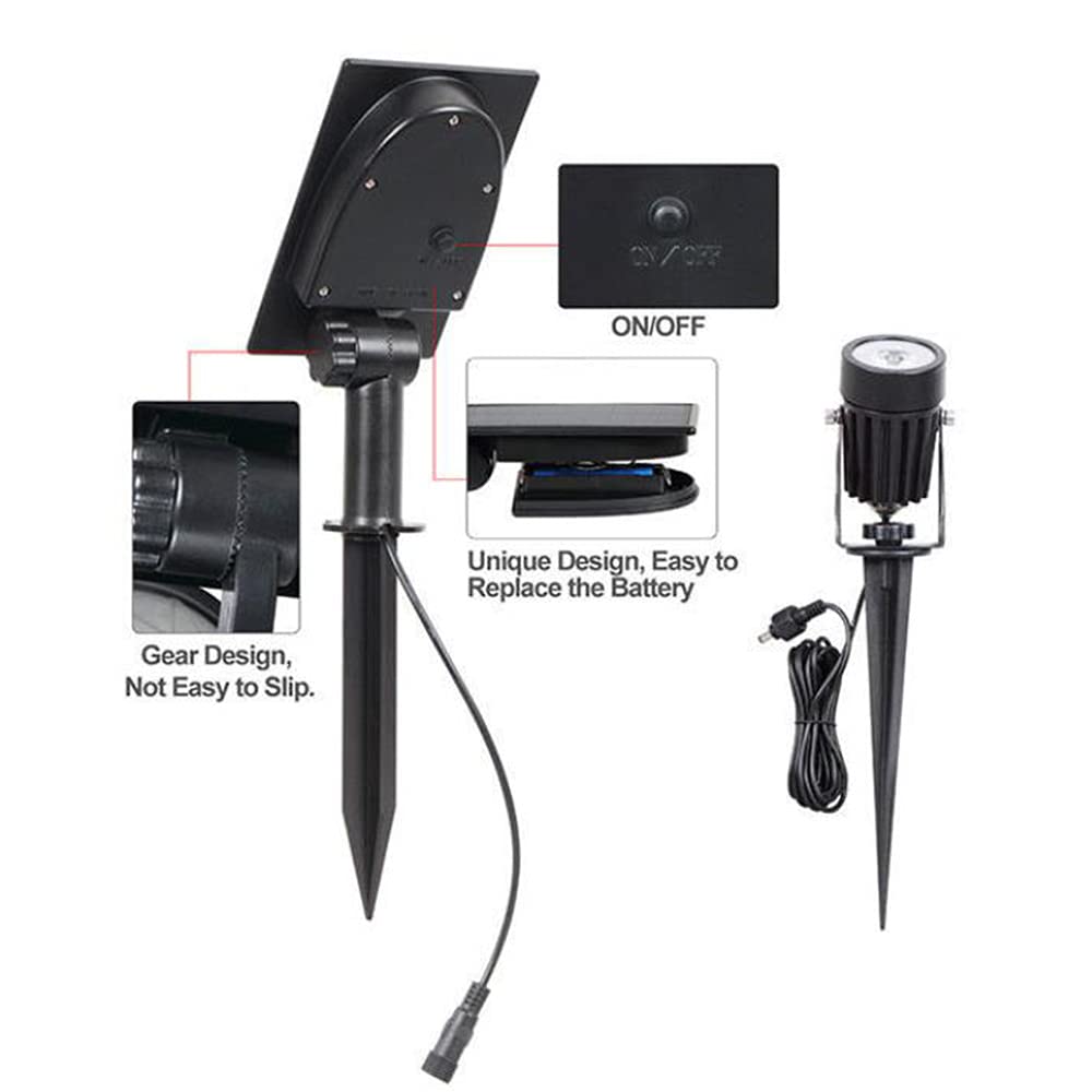ZHUANYIYI Outdoor Solar Ground-Insertion Spotlights, Courtyard Lawn Landscape Lighting, Home Garden Pavement Decorative Lights