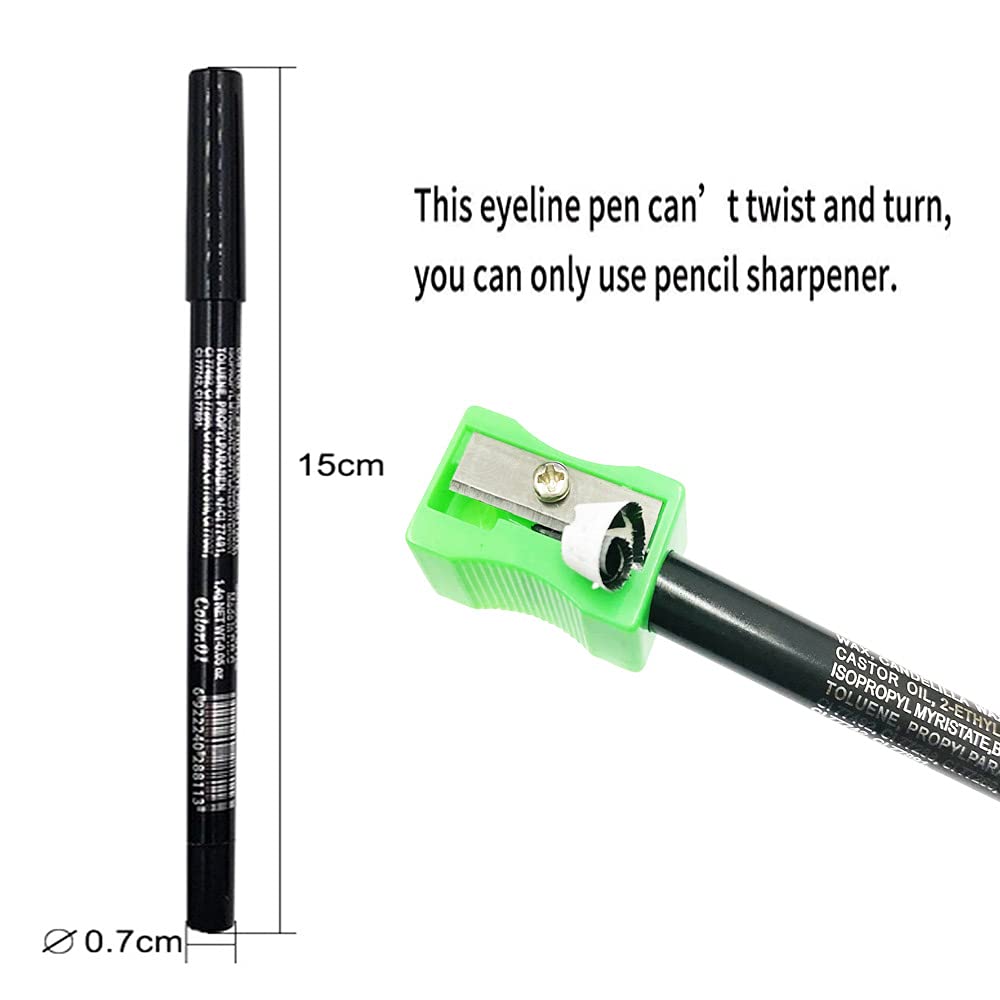 KARNAR 6Pcs Deep Sea Blue Green Colored Shimmer Glitter Gel Eyeliner Pencil Pen Set, Shimmer Metallic Glitter Eye Liner Shadow Pencils colorful Kit delineadores de colores para ojos D2