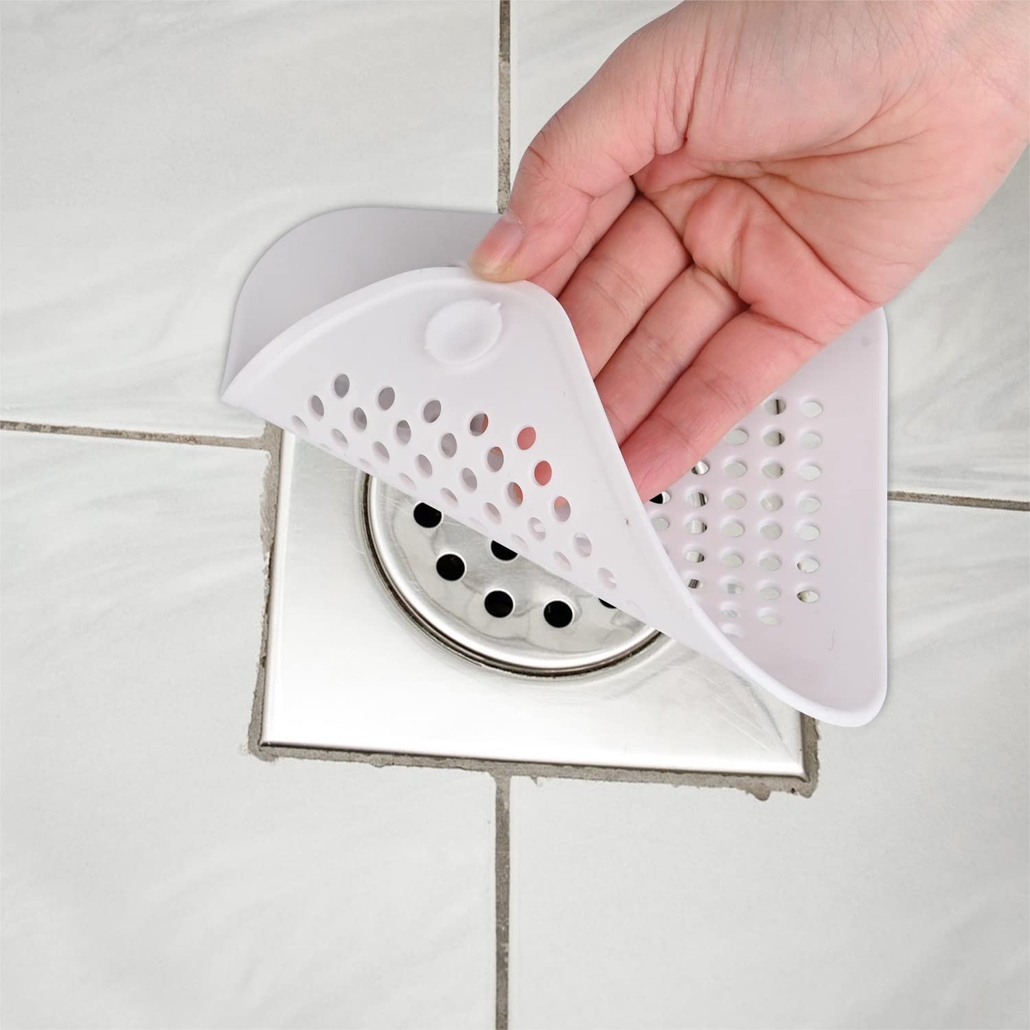 Emlim 2 Pack Hair Drain Catcher,Drain Hair Catcher,Silicone Hair Stopper with Suction Cups,Easy to Clean and Install Suit for Bathroom Bathtub Kitchen
