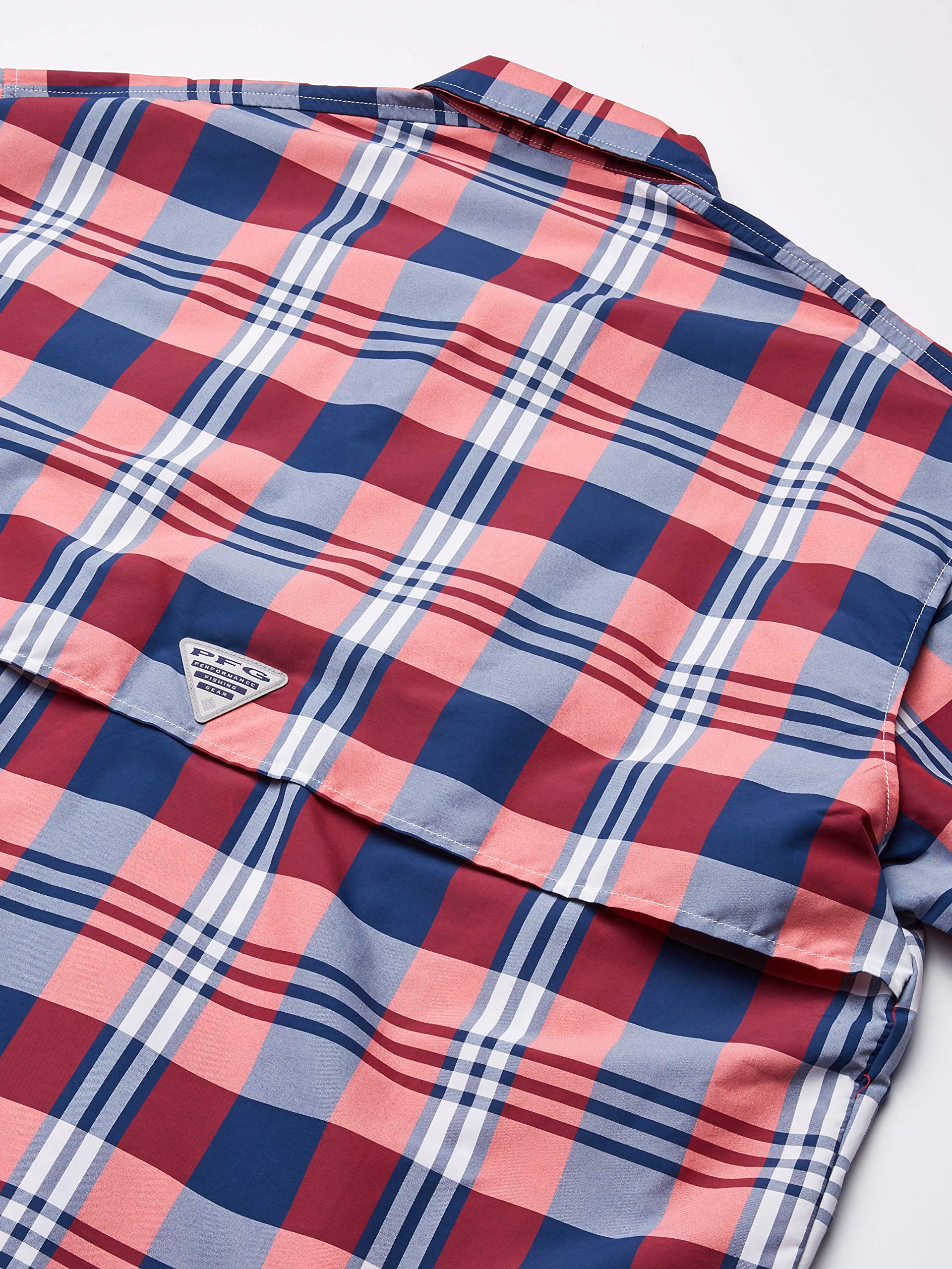 Columbia Men's Super Bahama Long Sleeve Shirt, Carbon Multi Plaid, X-Small