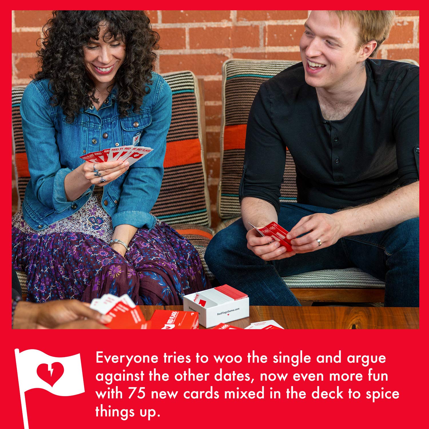 Skybound Entertainment Red Flags Expansion 1: New Deck for The Card Game of Terrible Dates, 75 Cards, 3-10 Players, Ages 17+