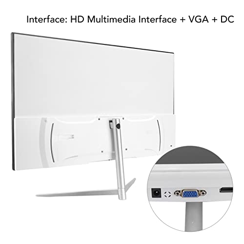 Fabul Computer Monitor, 21.5 Inch 100β240V Desktop Monitor HD VGA DC Port for Industry (US Plug)