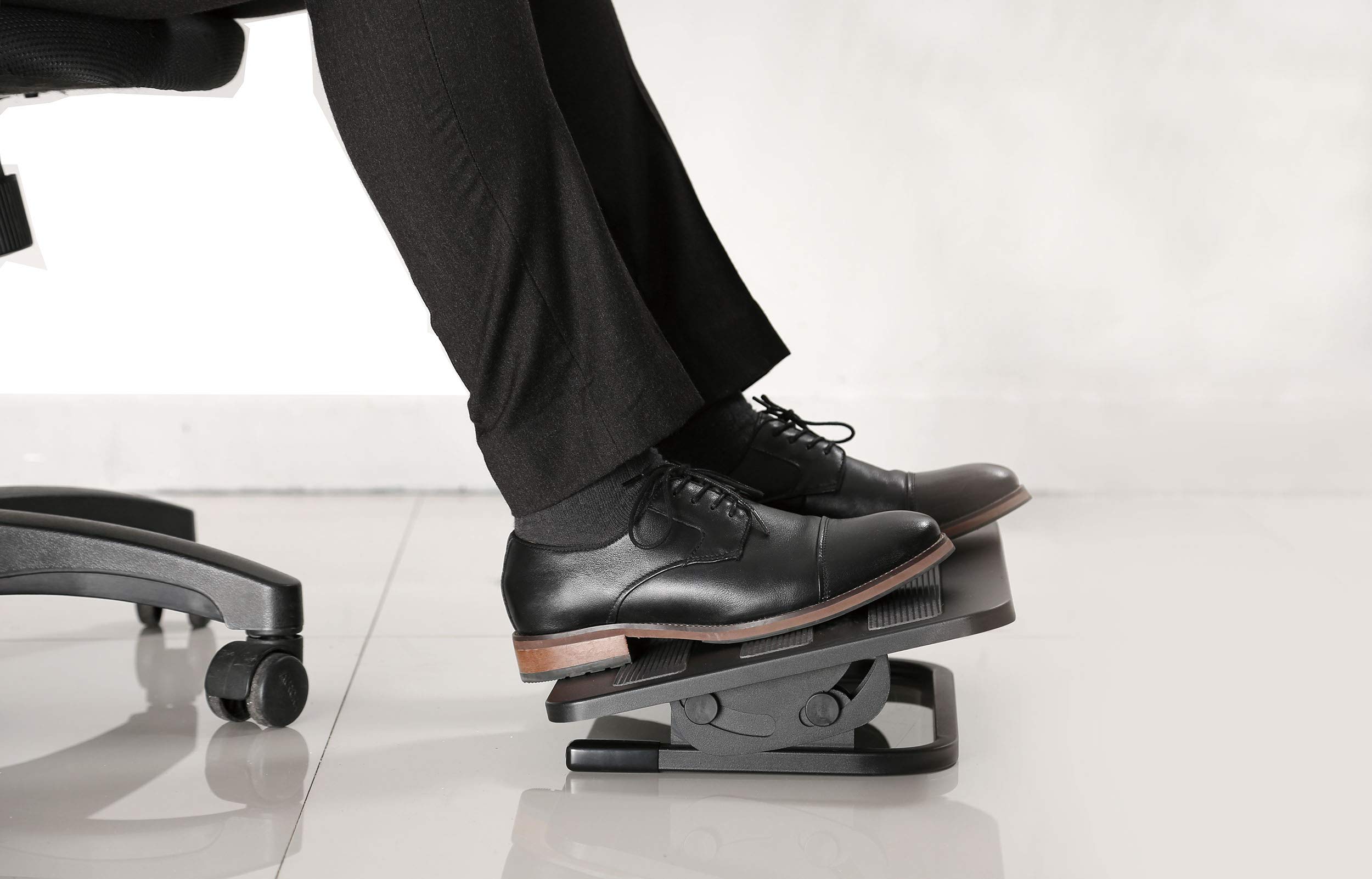 Conquer Under Desk Foot Rest Home Office Tilting Ergonomic Stool
