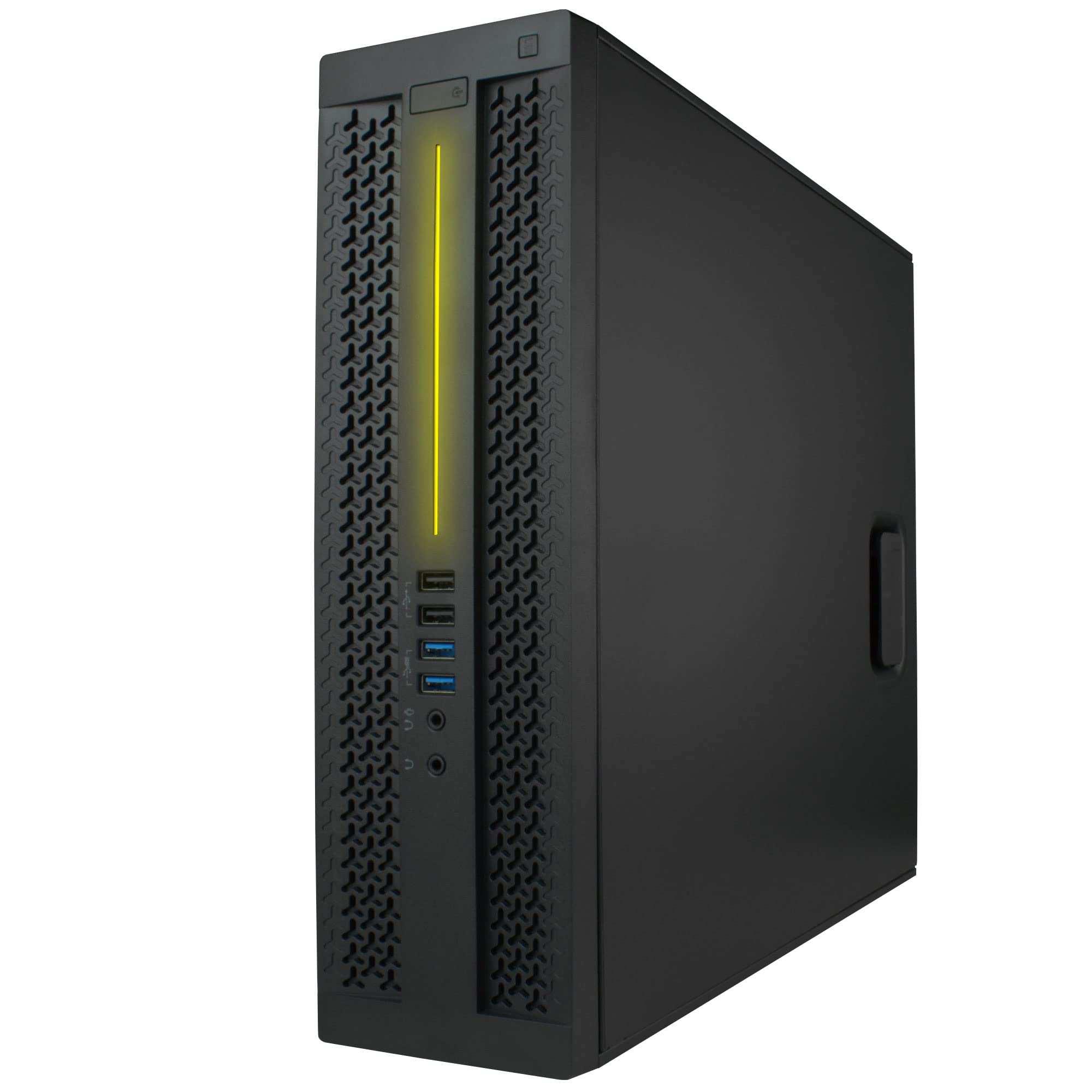 Periphio Iris Gaming PC Desktop Computer w/RGB Lighting | Intel Core i5-4690 3.9Ghz Turbo | GT 730 (2GB) | 8GB RAM | 500GB SSD | WiFi + Bluetooth | Windows 10 (Renewed)