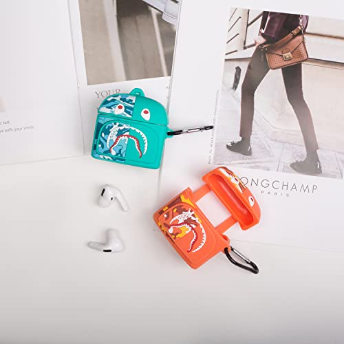 Semeving Compatible with Airpods Pro Case Cover,Cute 3D Anime Case for Airpods Pro for Women/Men(Green)