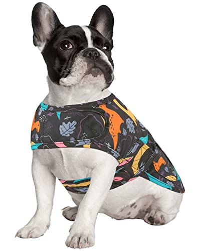 HDE Canvas Dog Vest Waterproof Jacket Cold Weather Coats for S-XL Dogs Dinosaurs - M