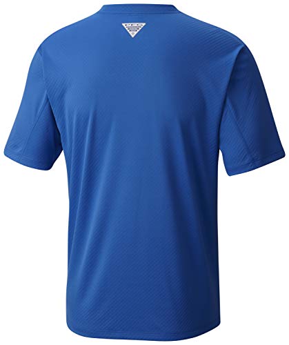 Columbia Men's Pfg Zero Rules Short Sleeve Shirt, Vivid Blue, X-Small