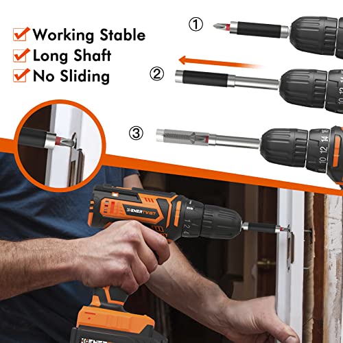 ENERTWIST Screwdriver Bit Set, 45Pcs 1/4" Impact Driver Bit Set with Impact Grade Socket Adapter for Automotive Mechanic Vehicle Repairs, DIY, Household Maintenance and Most General Repairs