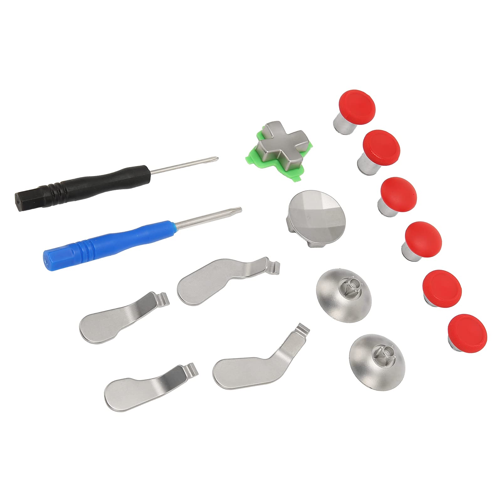 Controller Key Paddle Kit, Silicone Coating Handle Metal Key Paddle Set Easy to Control Reduces Fatigue for Game Controller Red