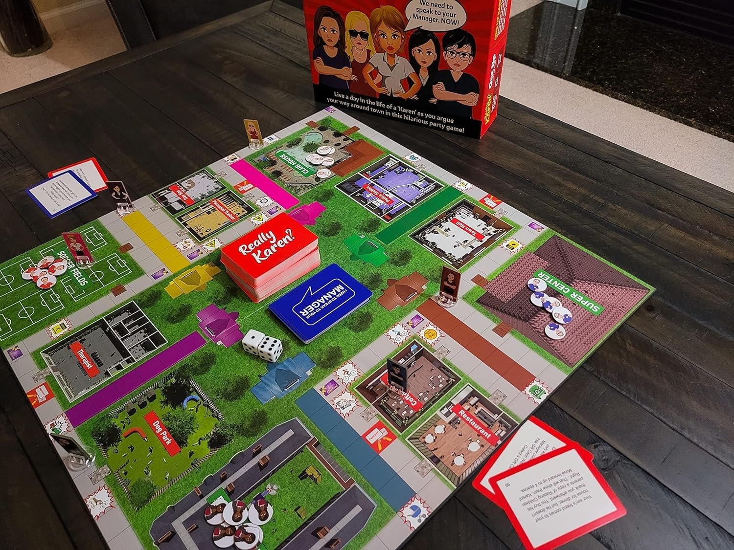 Really Karen? Board Game - Become a Karen as You Argue Your Way Around Town in This Hilarious Party Game. Ages 14 and up.